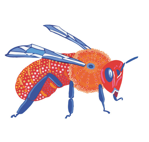 Original Illustration "Honey Bee" from "Our Bugs" | Bronwyn Bancroft