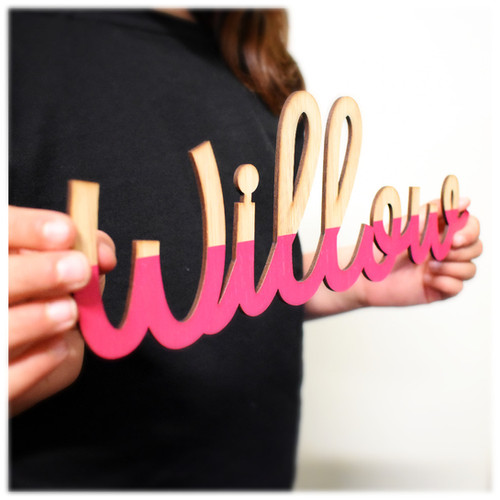 Dipped Script Names - Laser Cut | Urban Words
