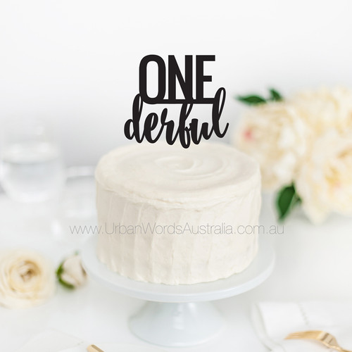 ONE Derful - Cake Topper | Urban Words