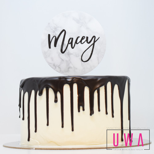 Marble Name - Personalised Cake Topper | Urban Words