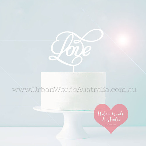 Love Swirl - Wedding / Engagement Cake Topper