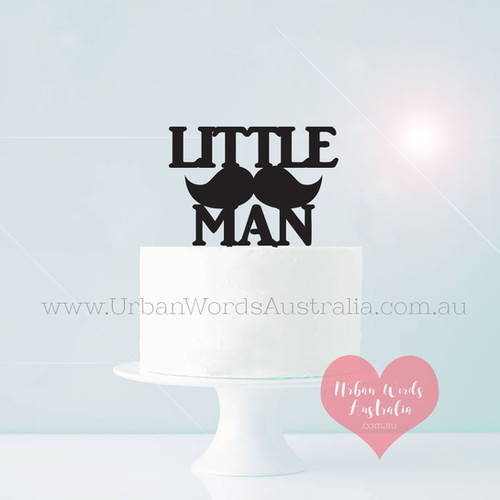Little Man - Birthday Cake Topper