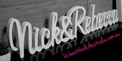 Personalised Wedding Name Sign - White