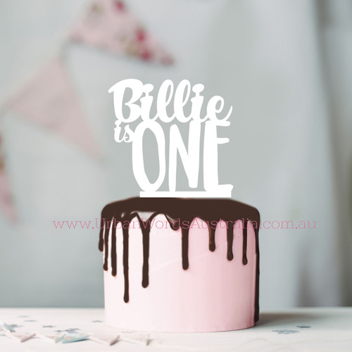 Custom Name is ONE - Cake Topper | Urban Words