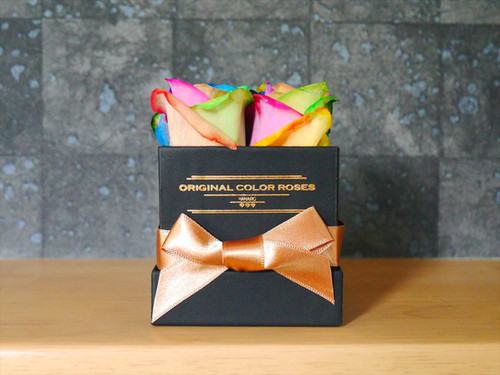 オリジナルカラーローズ4本BOX | hanairo