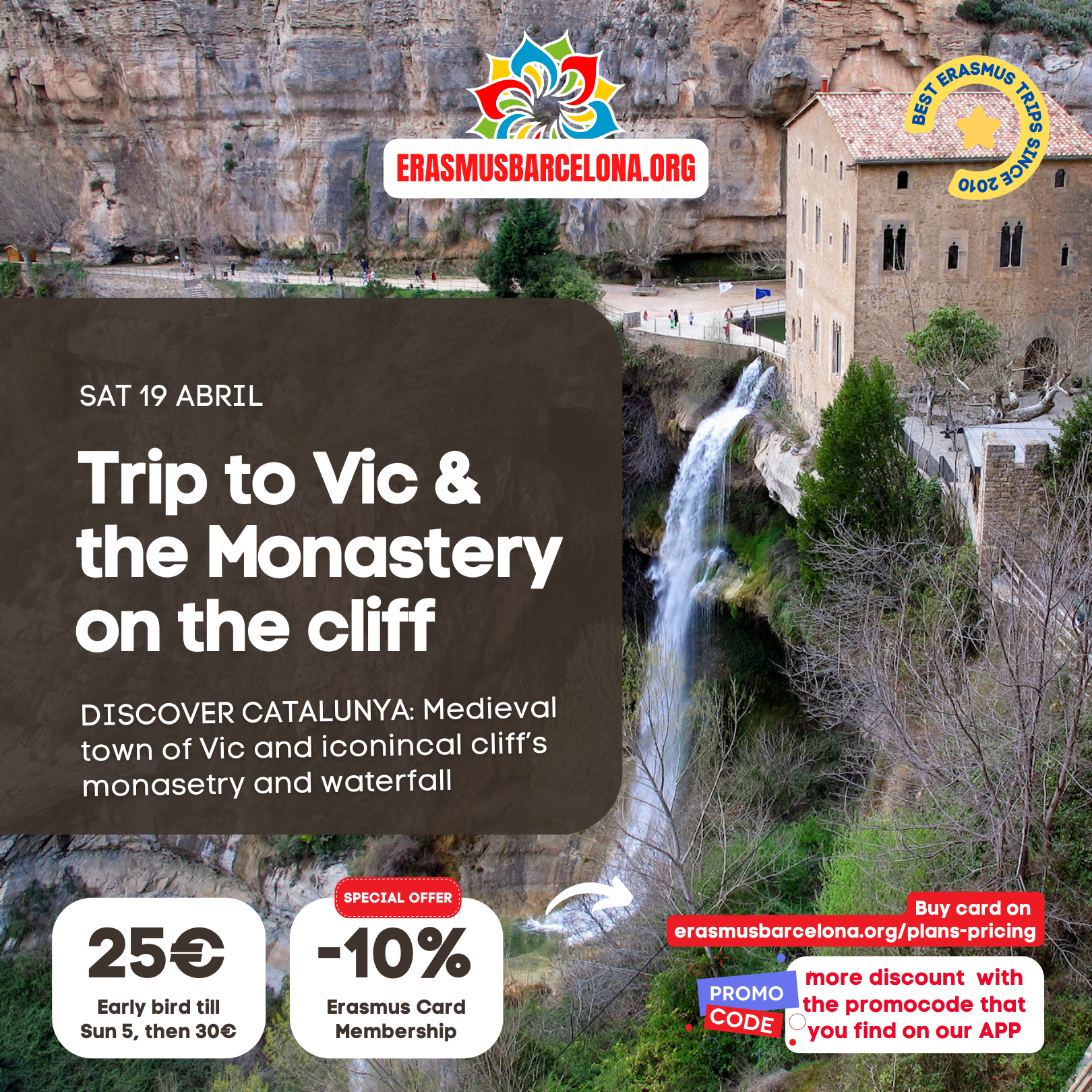 Vic Medieval town and the Monastery on the cliff | ErasmusBarcelona.org