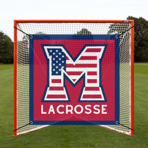 Milton HS - 'M' Flag (red + blue border) | MADCAP Lacrosse