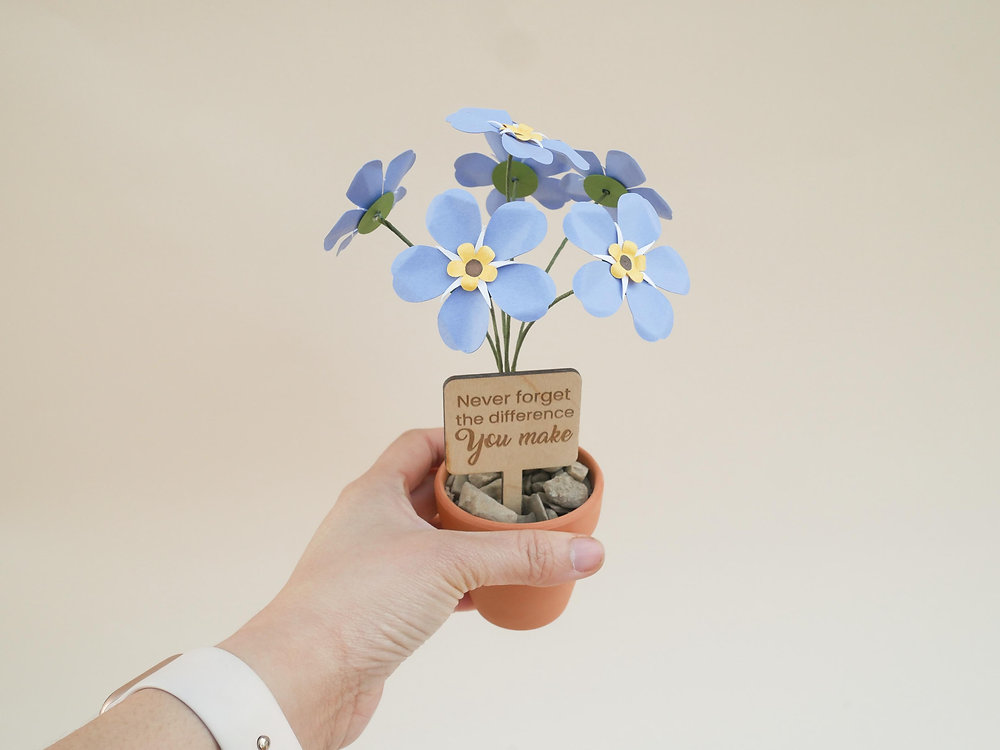 Crafting for a Cause: Making a Paper Forget Me Not