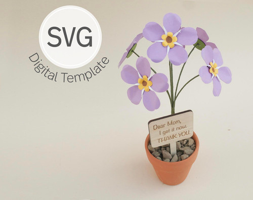 Paper Forget me not SVG | deaneyweaneyblooms