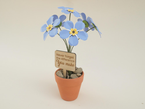 Blue Paper Forget Me Nots | deaneyweaneyblooms