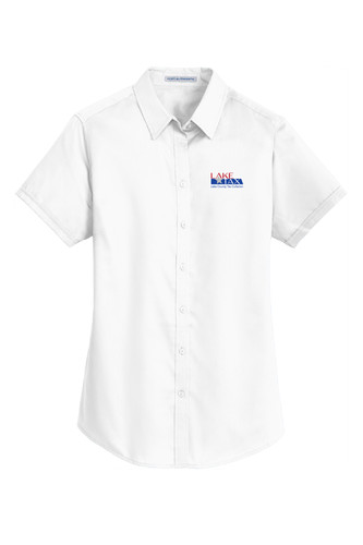 Ladies Port Authority® Short Sleeve SuperPro™ Twill Shirt | Custom Apparel
