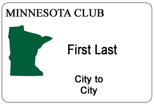 Minnesota Club Name Tag | Custom Apparel