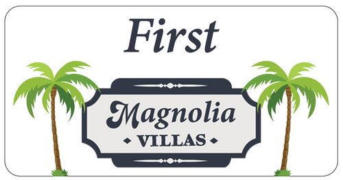 Magnolia Villas Name Tag | Custom Apparel