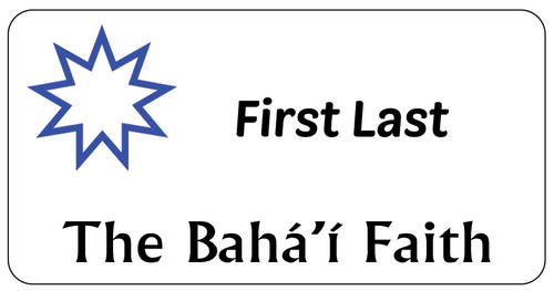 The Bahai Faith Name Tag | Custom Apparel