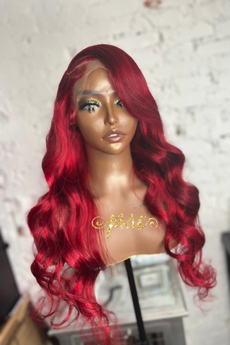 Side Part Red Wig | PSC Hair
