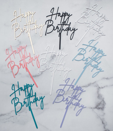 Happy Bday Modern Topper | Seatown Sweets