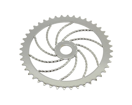 Lowrider Square Twisted Steel Chainring 1/2 X 1/8 44t S-60 Chrome | 3 ...