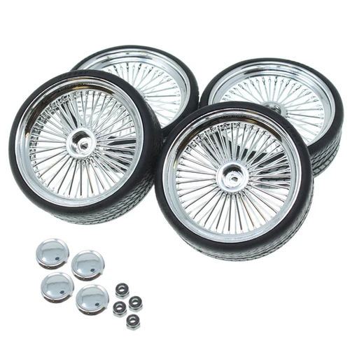 Chrome 26” Wire Wheel & Tire Set | 3 Cross Customs