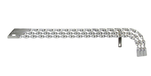 26 Inch Lowrider Triple Flat Twisted Chain Guard - Chrome | 3 Cross Customs