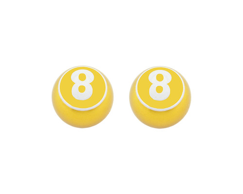 Lucky Eight Mini Valve Caps Gold Schrader Valve | 3 Cross Customs