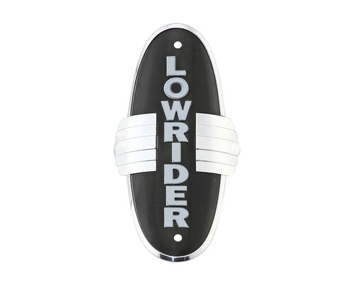 Lowrider Wing Name Plate Black Chrome-Wing | 3 Cross Customs