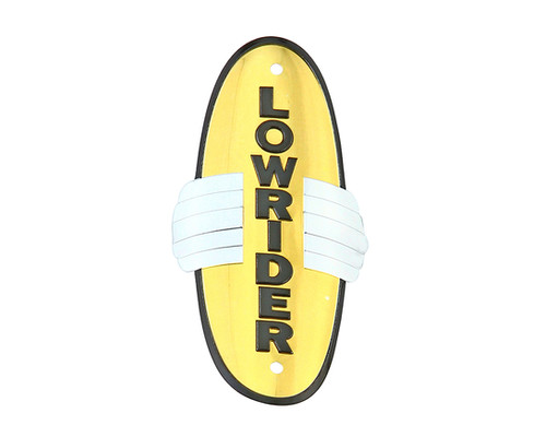 Lowrider Wing Name Plate Gold Chrome-Wing | 3 Cross Customs