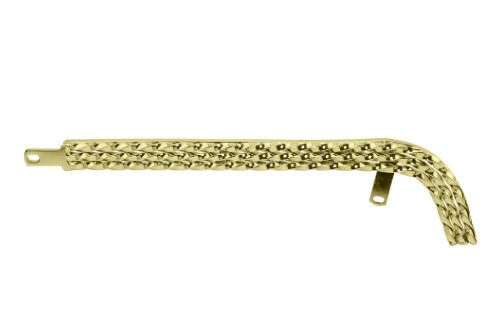 26 Inch Lowrider Triple Square Twisted Chain Guard - Gold | 3 Cross Customs