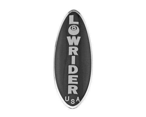 Lowrider USA Name Plate Black/White | 3 Cross Customs