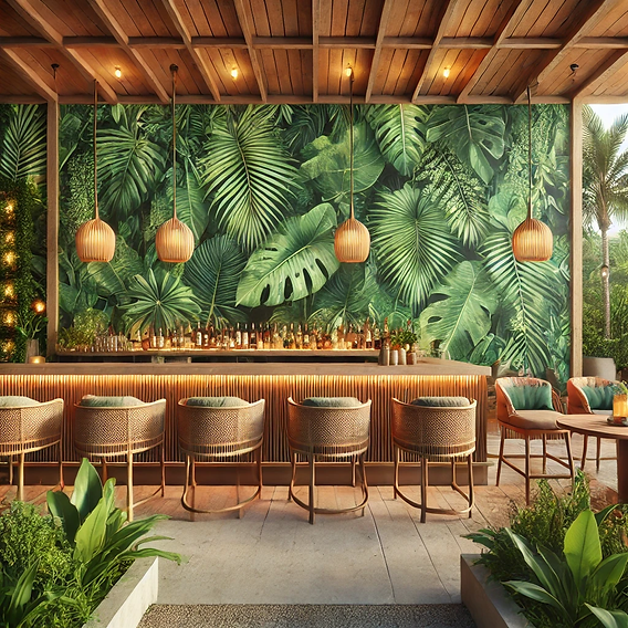 Tropical Themed Wallpaper For Buisness