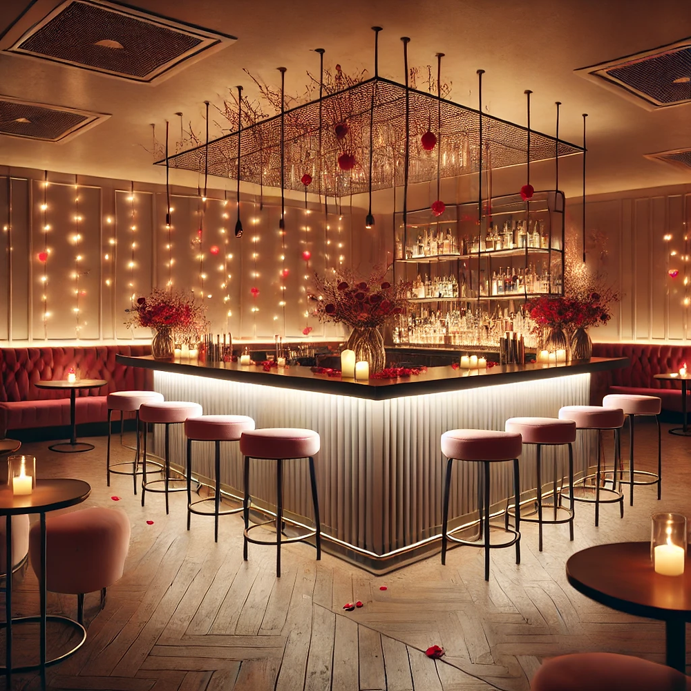 Create a Romantic Bar Setup: Valentine's Day Styling with Bar Stools ...