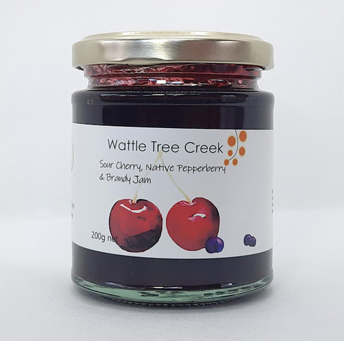 Sour Cherry, Native Pepperberries and Brandy Jam | wattletreecreek