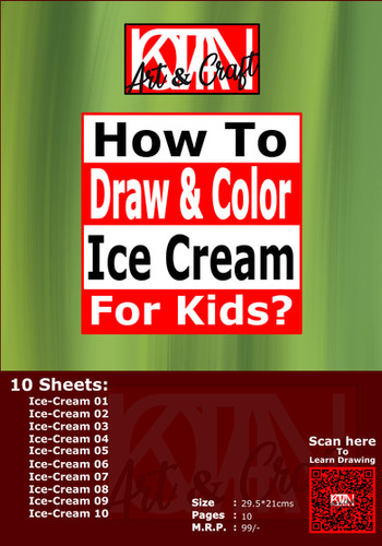 Ice-Cream Draw And Colouring Sheets | Kotian