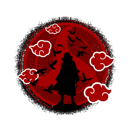 Itachi Crow Cloud Cloth Sticker | Kotian