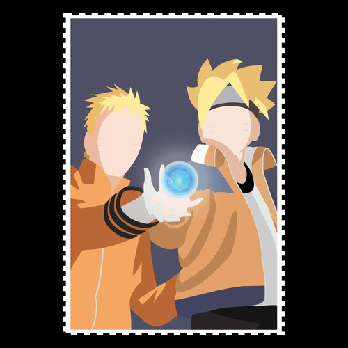 Boruto Naruto Stamp Cloth Sticker | Decorate with Favorite Anime Characters