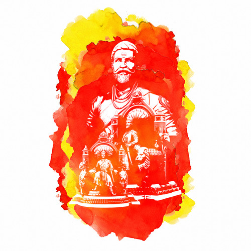 Chhatrapati Shivaji Maharaj Cloth Sticker | Kotian