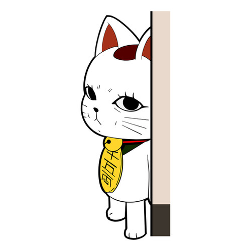 Hide Turbo Granny Cat Cloth Sticker | Kotian