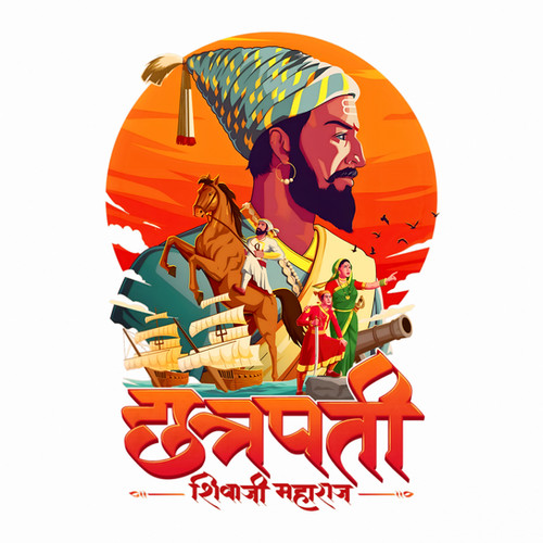 Chhatrapati Shivaji Maharaj Cloth Sticker | Kotian