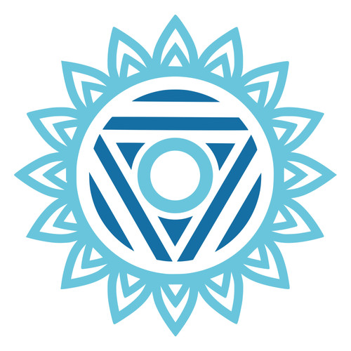 Ajna Throat Chakra Cloth Sticker | Kotian