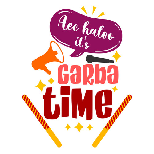 Garba Time Cloth Sticker | Kotian