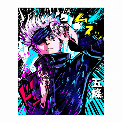Satoru Gojo Cloth Sticker - Unique Anime Merchandise | Buy Online