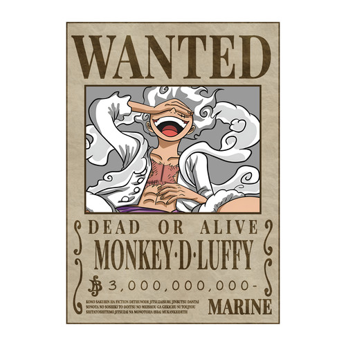 Wanted Poster Luffy AR Cloth Sticker | Kotian