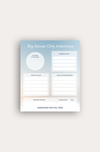 Printable Business Intention Worksheet | Kate Amber Yoga
