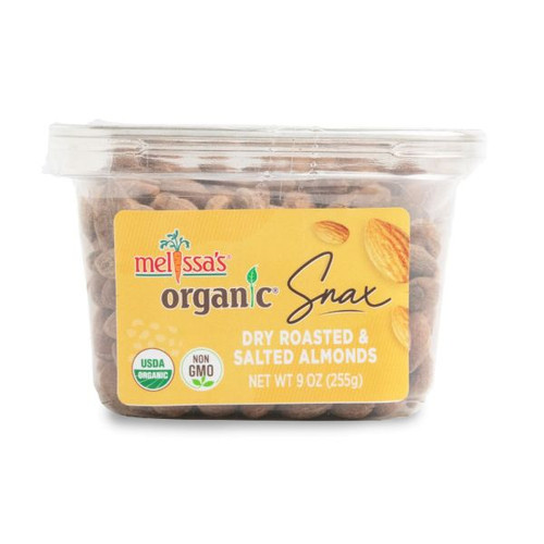 Organic Snax™ Dry Roasted & Salted Almonds | MelissasFoodService
