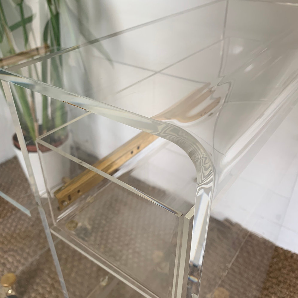 Desserte plexiglass Table porte-revue plexiglass Meuble TV Hi-fi David ...