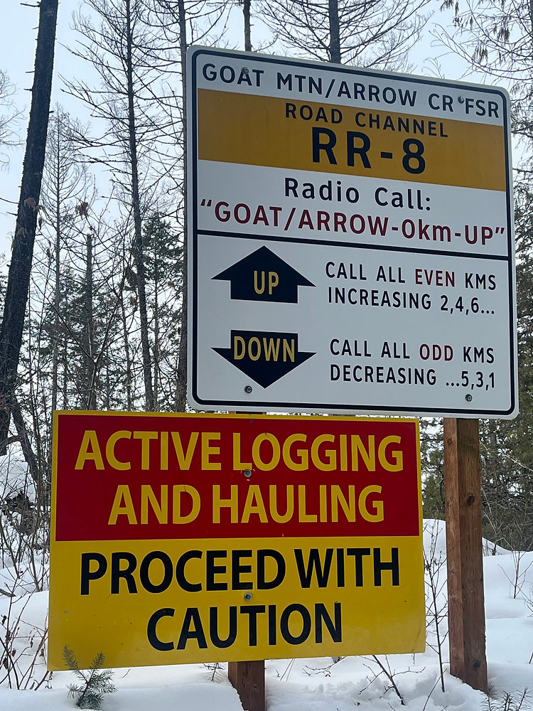 Goat Mountain/Arrow Creek radio call instructions and channel, active ...