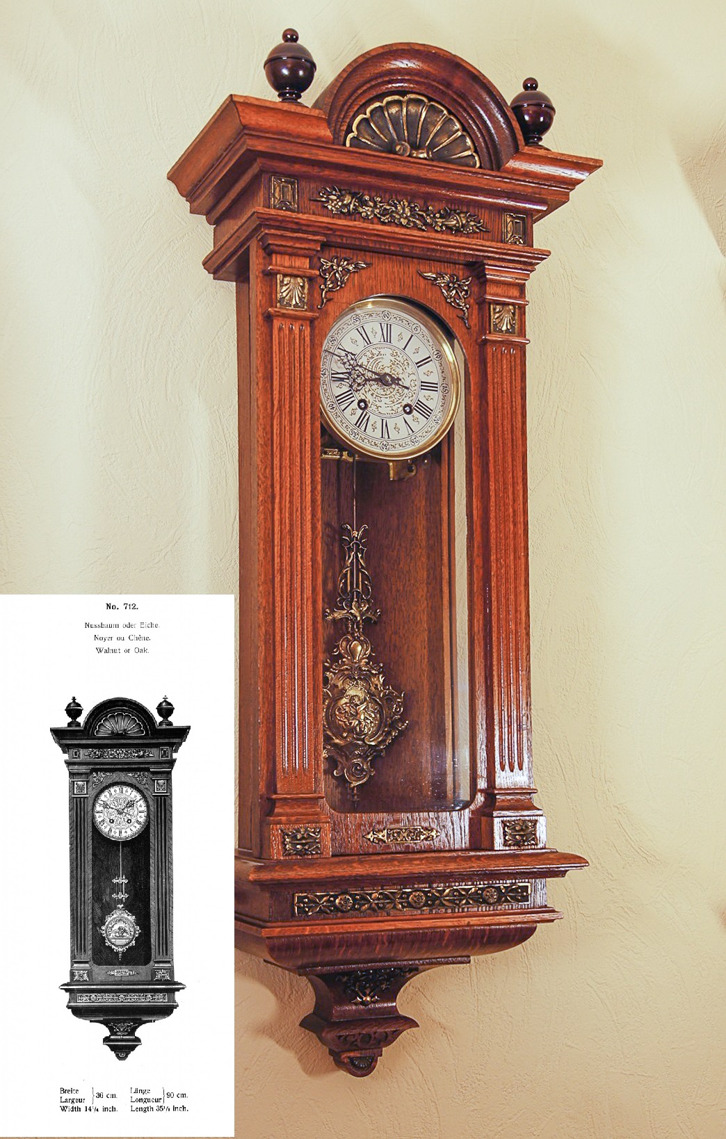 Home & Living Home Décor Red clock Space age Wall clock Vintage 70s ...