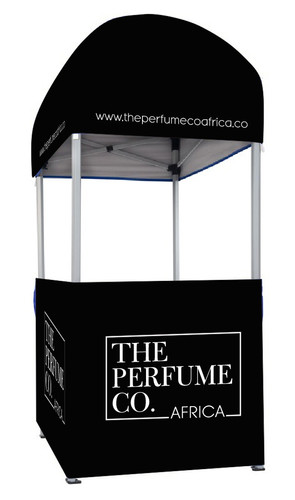 Branded Portable Gazebo with Built-In Table | The Perfume Co. Afri
