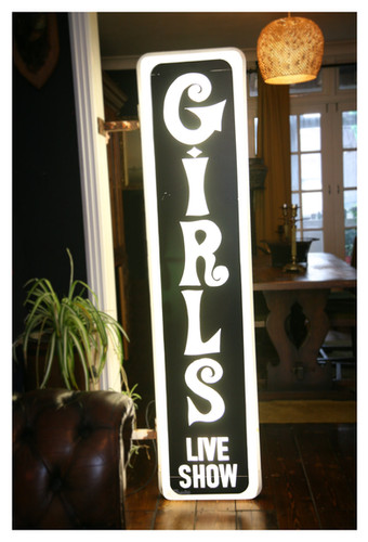 Soho “GIRLS” illuminated sign. Circa 1970. | Evoke Erotes