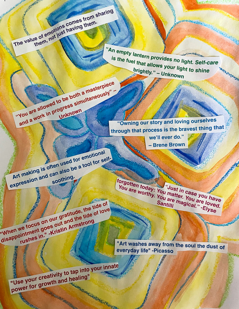Here and Now Art Activity: Positive Affirmations for a Better Outlook ...