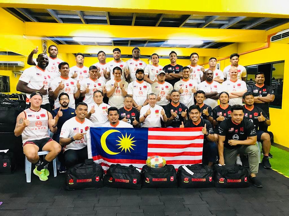 Le groupe des Bunga Raya pour l'Asia Rugby Championship 2022